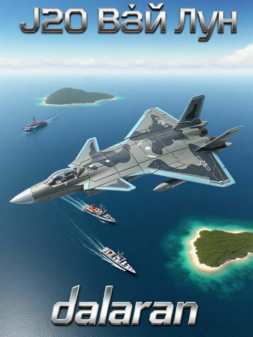 Самолет J-20 (Цзянь-20) (Китай) 1:100 - Сборная модель без клея и окраски детальная Dalaran