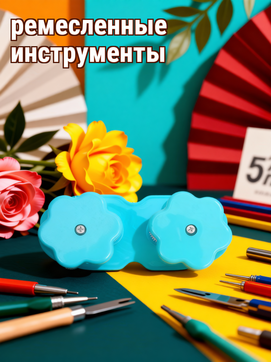 Инструмент Для Бумажного Квиллинга Синий Размер 15.30X6.70X3.70Cm Добавьте Уникальный Рельеф И Волны В Ваше Творчество