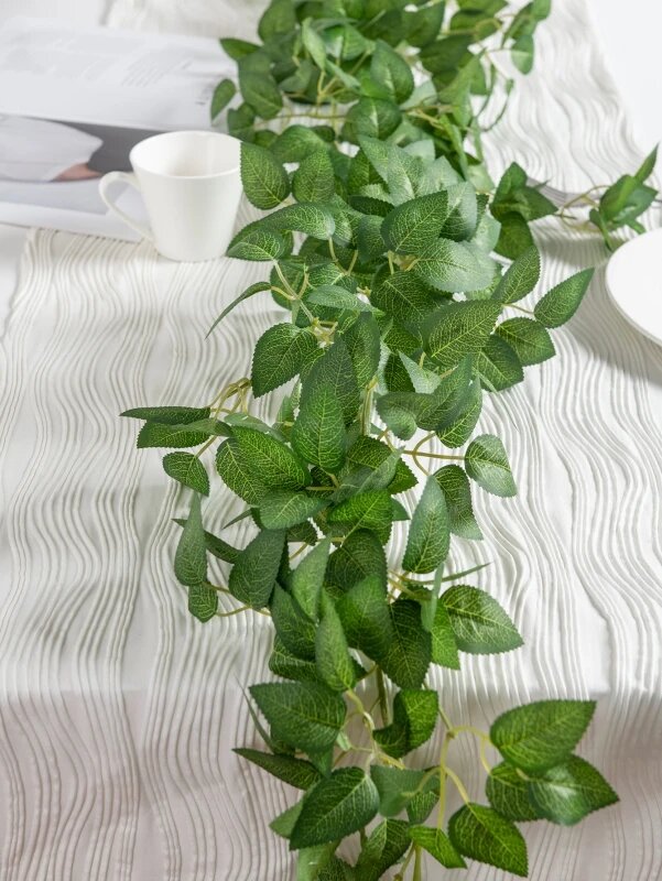 Искусственные листья виноградной лозы из шелка и пластика 1pc, Зеленый, green