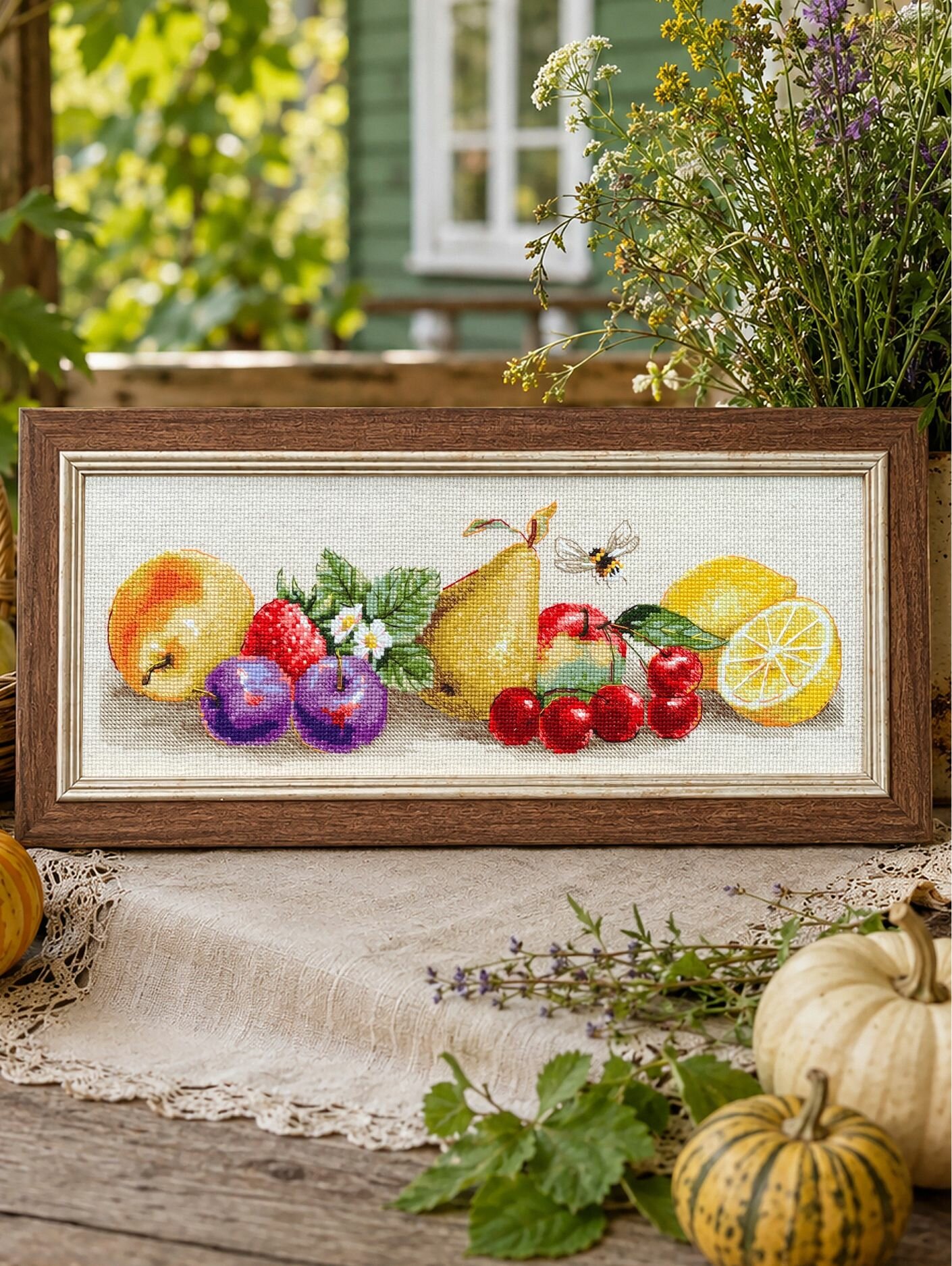 Набор для вышивания крестом Риолис "Вкус лета", 40x15 см, 2357