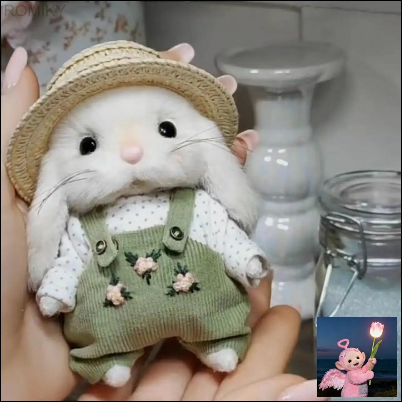 Милый садовник кролик Kawaii