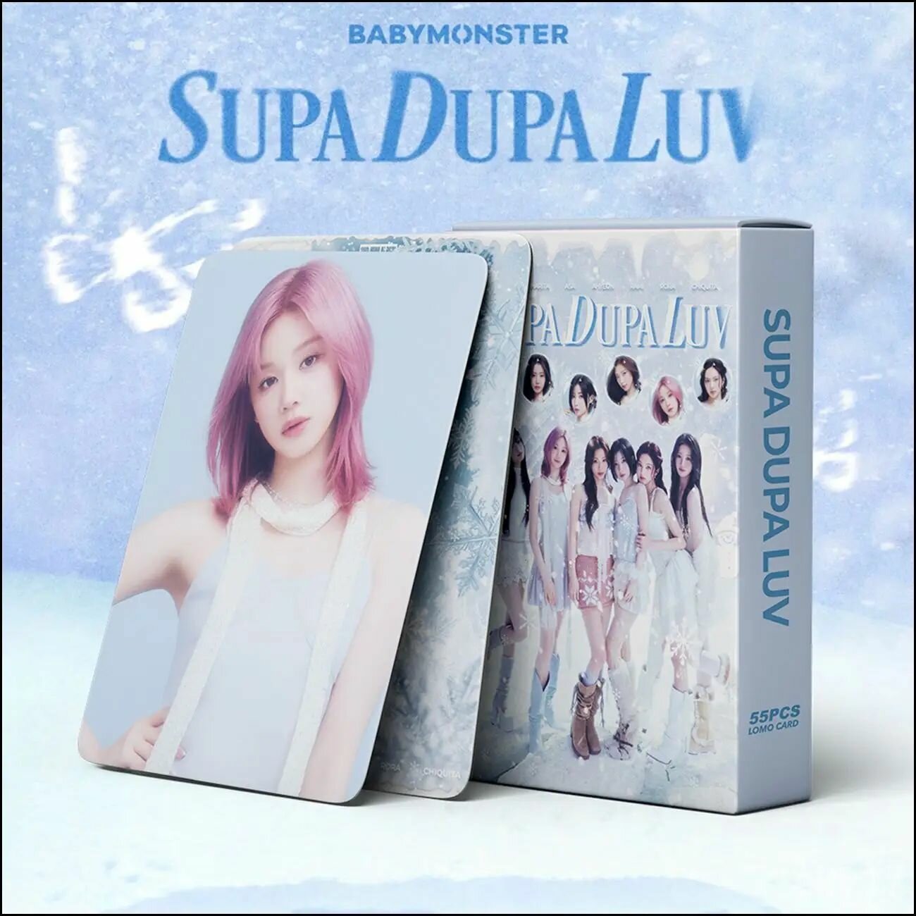 Набор LOMO-карточек VOFIRROB BABYMONSTER 55 шт Supa Dupa Luv K-POP официальные постеры коллекционные карточки фанатам