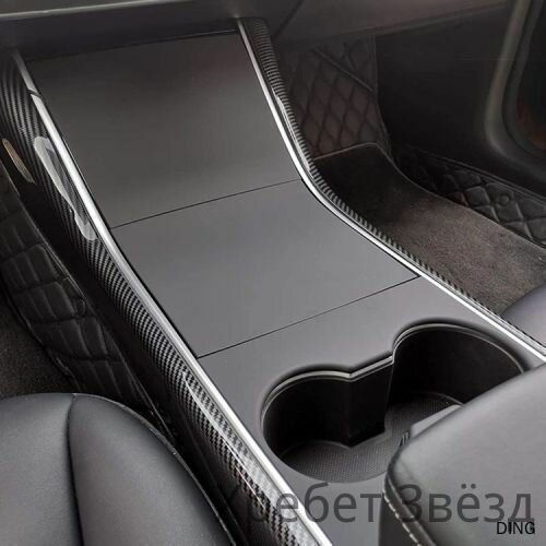 Пленка для центральной панели управления автомобиля устойчивая к царапинам декоративная наклейка из ПВХ Tesla Model 3 до 2021 года (матово-черная)