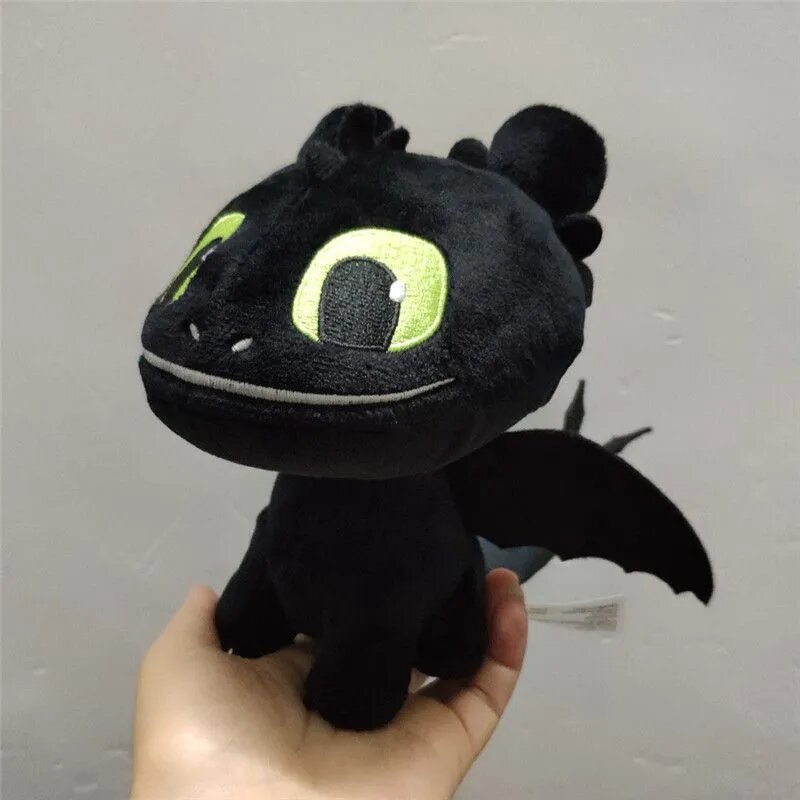 Мягкая игрушка 16 с Мягкая игрушка Ночная Фурия черный 16 см Беззубик Как приручить дракона