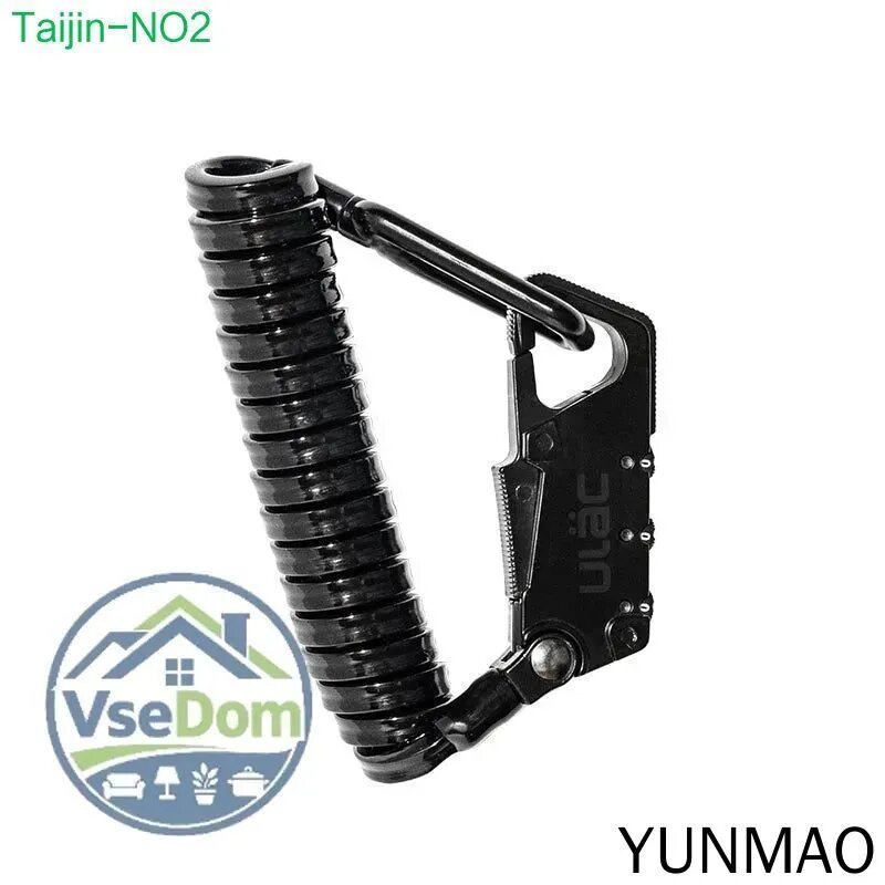 Велосипедный замок Ulac Valkyrie Carabiner Cable Lock Black 1200мм