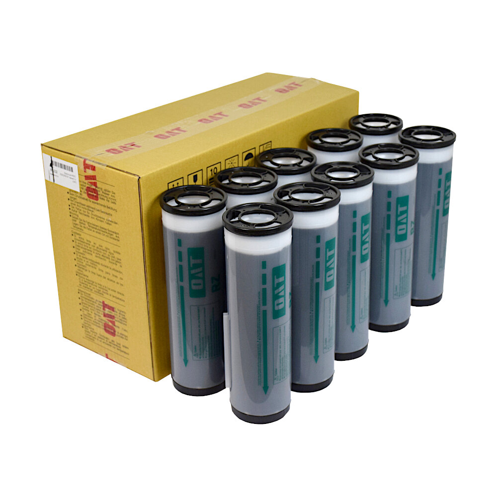 10 штук. Краска для RISO RZ/EZ/MZ/SF черная 1л (OAT) (большая коробка из 10-ти банок)