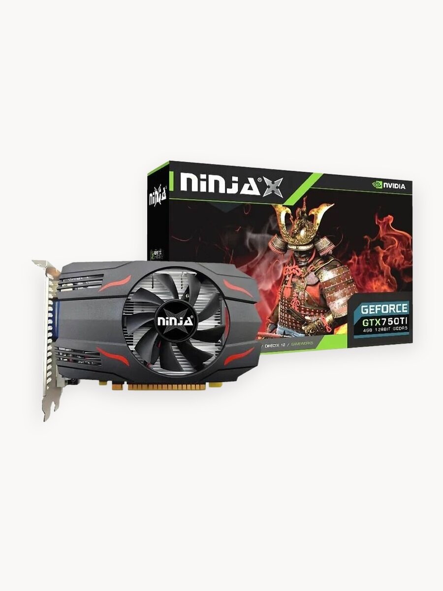 Видеокарта Ninja (Sinotex) GTX750Ti PCIE (640SP) 4GB 128-bit GDDR5 DVI HDMI CRT