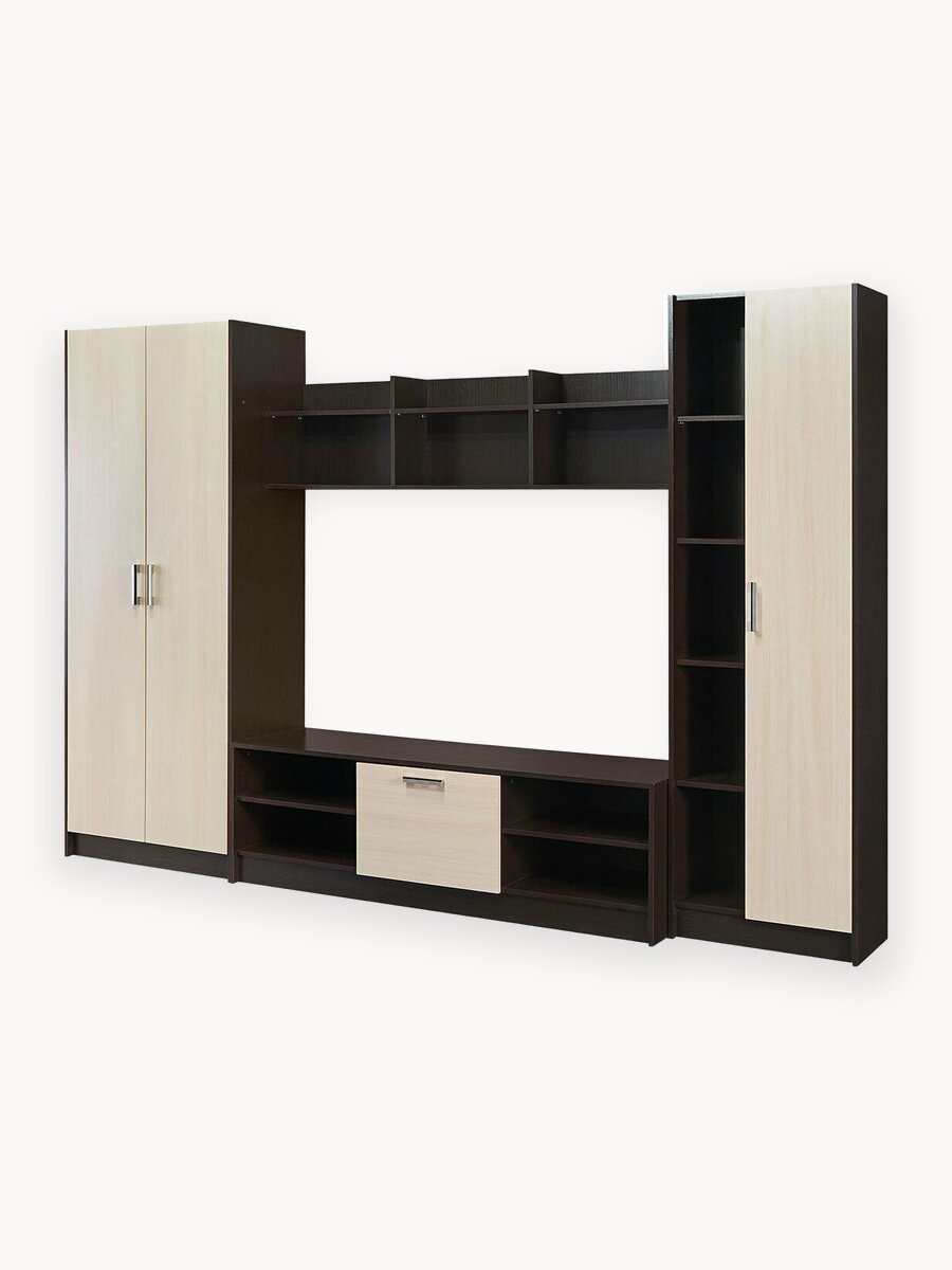 Гостиный гарнитур Hoff Вегас, 302х200х44, ЛДСП, без доводчиков, цвет коричневый