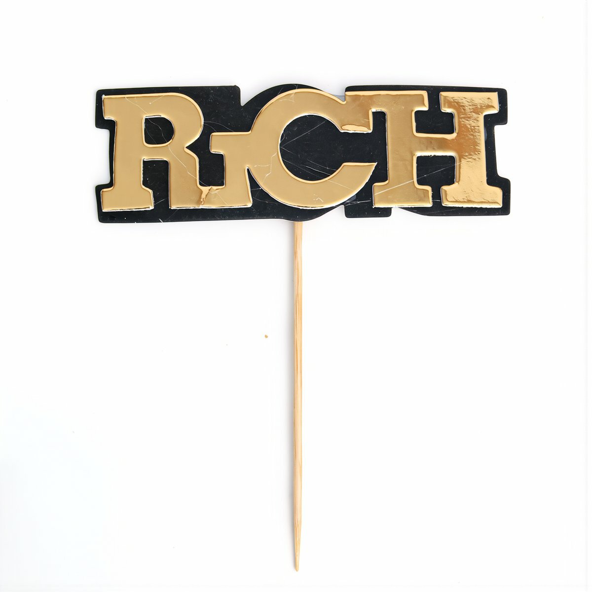 Топпер для торта набор декоративных элементов с символами доллар Rich Skr для праздничного домашнего выпечки мероприятия, Одна штука RICh