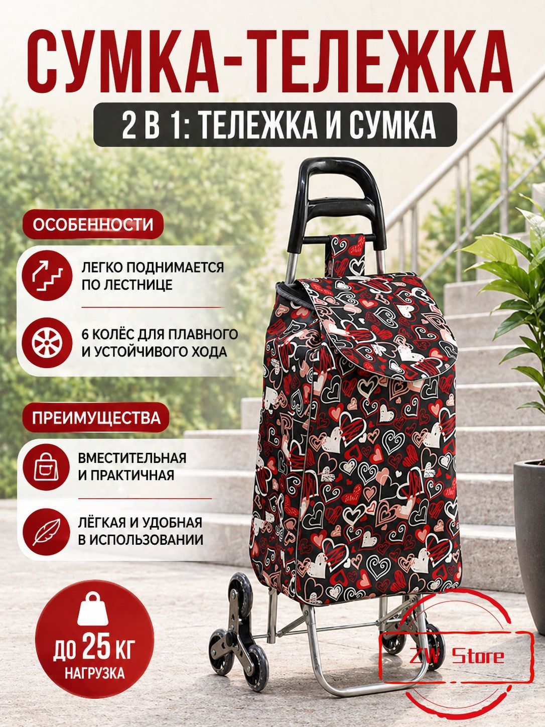 Сумка на колесах, тележка
