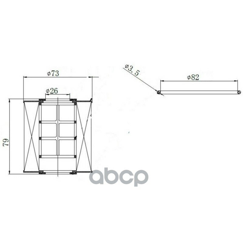 Фильтр масляный! Volvo XC90 02>/S60 00>/S80 99> LUZAR арт. LOF1007