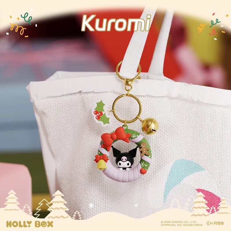 Ключен Куроми Flower Ring, серия Sanrio Family, милый зверек для сумок и ключей