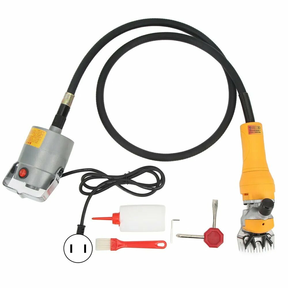 Электрическая машинка для стрижки овец мощностью 1000 Вт, комплект машин для стрижки скота высокой мощности с 13 зубьями, вилка стандарта США 110 В для использования на ферме