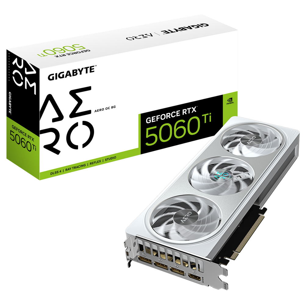 Видеокарта Gigabyte RTX5060Ti AERO OC 8GB GDDR7 128bit 3xDP HDMI 3FAN RTL