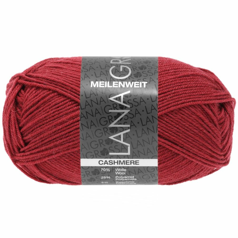 Носочная пряжа Lana Grossa Cashmere MW 50 (40 Burgund) 1 моток 50 г/210 м