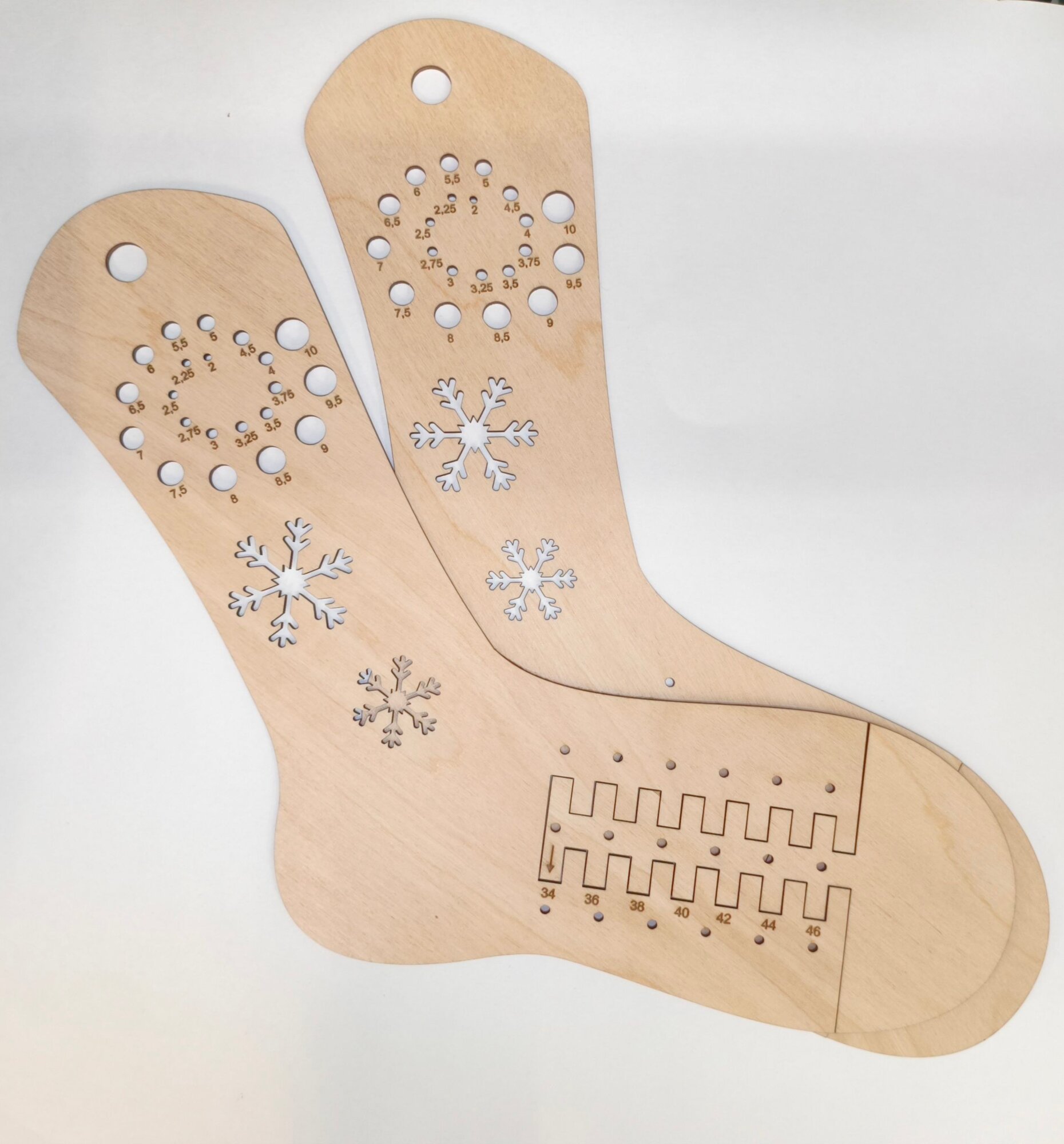 Блокаторы для носков 34-46р-р 2шт с линейкой для измерения спиц