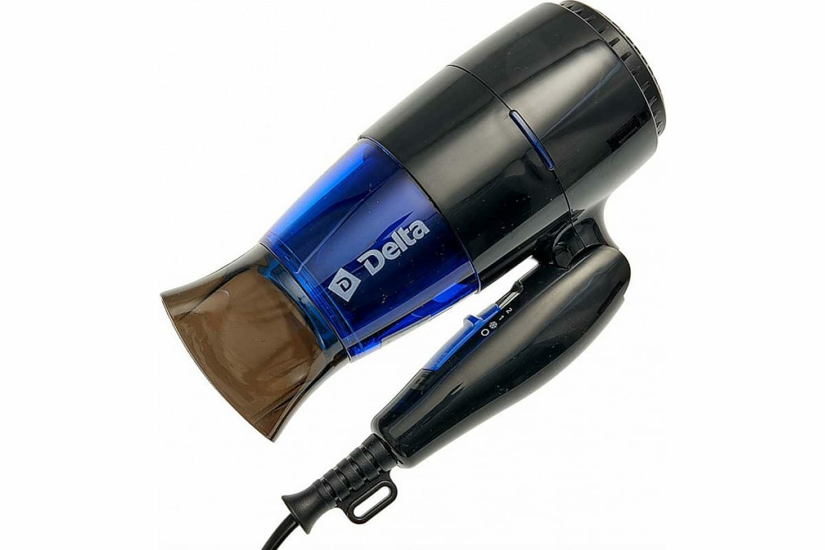 Фен для волос DL-0907 черный с синим (24)