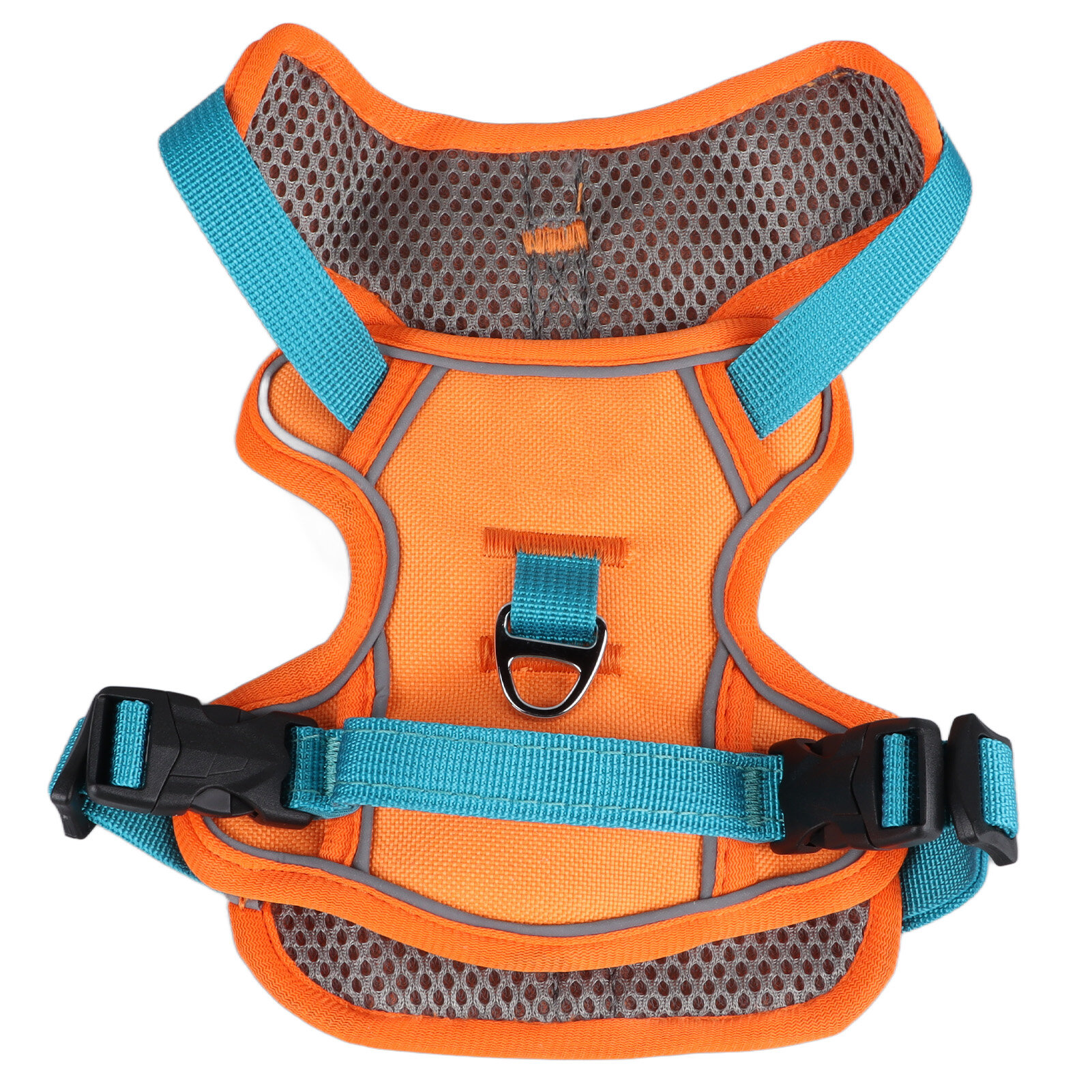 Нагрудный ремень для собак Ночной безопасный светоотражающий ремень Регулируемая шлейка для домашних животных для собак среднего и крупного размера Оранжевый XXS Грудь 33–43 см Шея 27–32 см