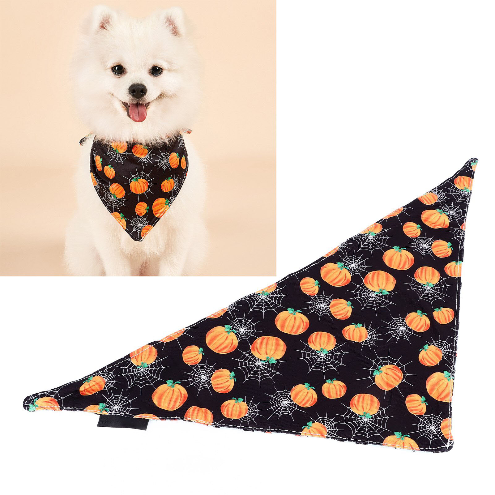 Бандана на Хэллоуин для собак, мягкая, удобная, регулируемая, портативная, треугольный нагрудник для домашних животных, шарф для вечеринки, свадьбы, путешествий