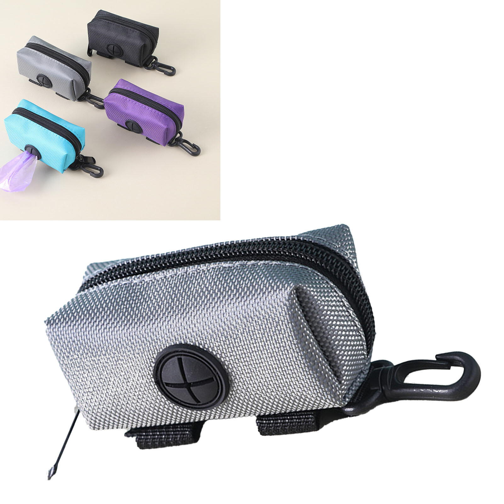 Держатель для мешка с собачьими какашками, универсальный, большой емкости, легкий, портативный, диспенсер для мешков для мусора для домашних животных, для путешествий, прогулок, серый