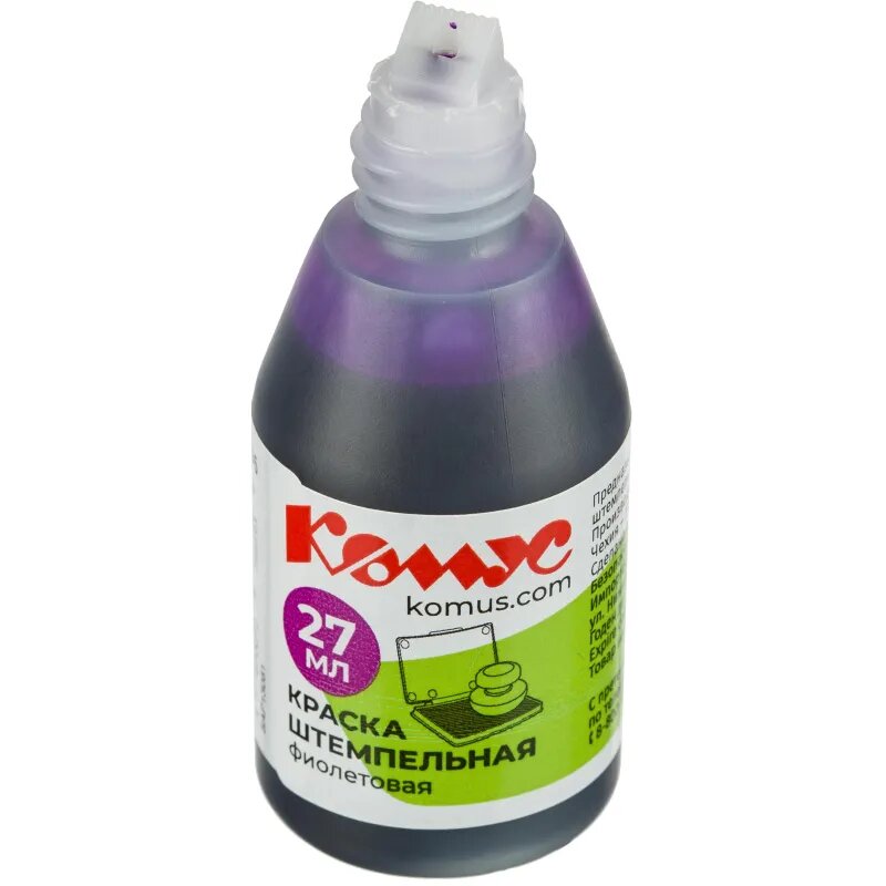 Краска штемпельная Комус фиолетовая 27 мл 1451396