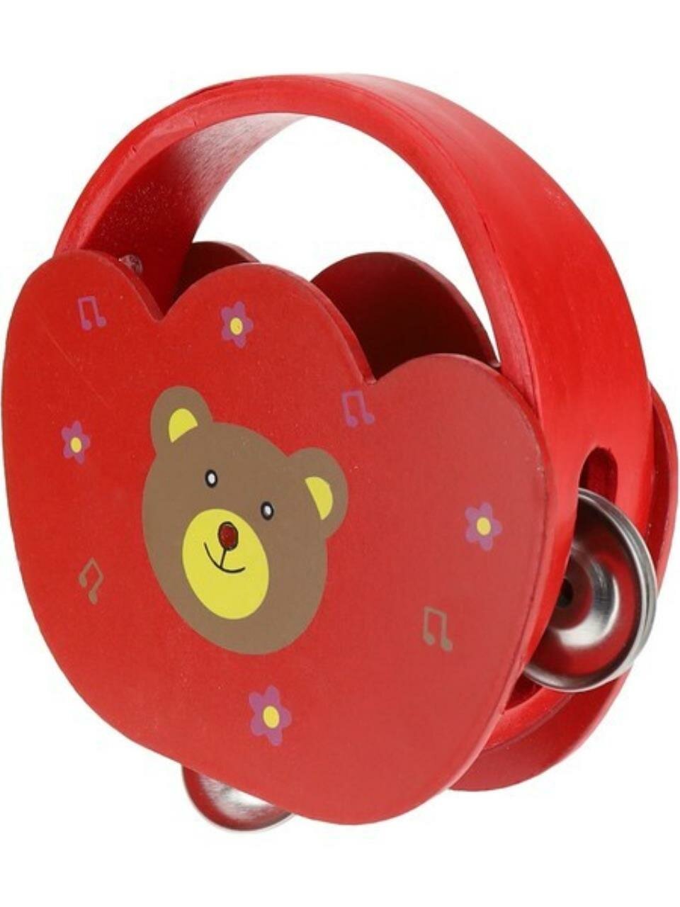 Игрушка музыкальная "Бубен" дерево, 15 см, в п 12x13,3x4,1 см