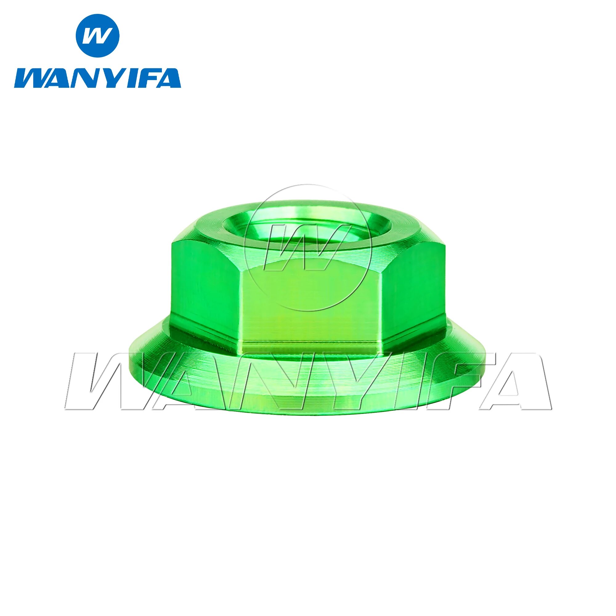 Титановые гайки Wanyifa M5 M6 M8 M10 M12 M14 M16 DIN6923 M10 Pitch 1.5mm, Green