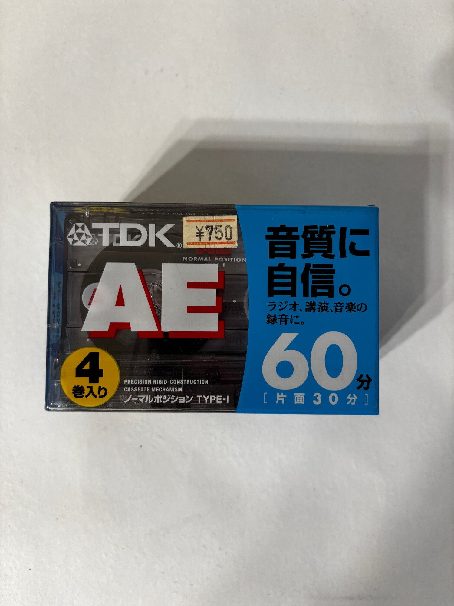 Аудиокассета TDK AE 60 оригинал Япония Пак из 4-х кассет