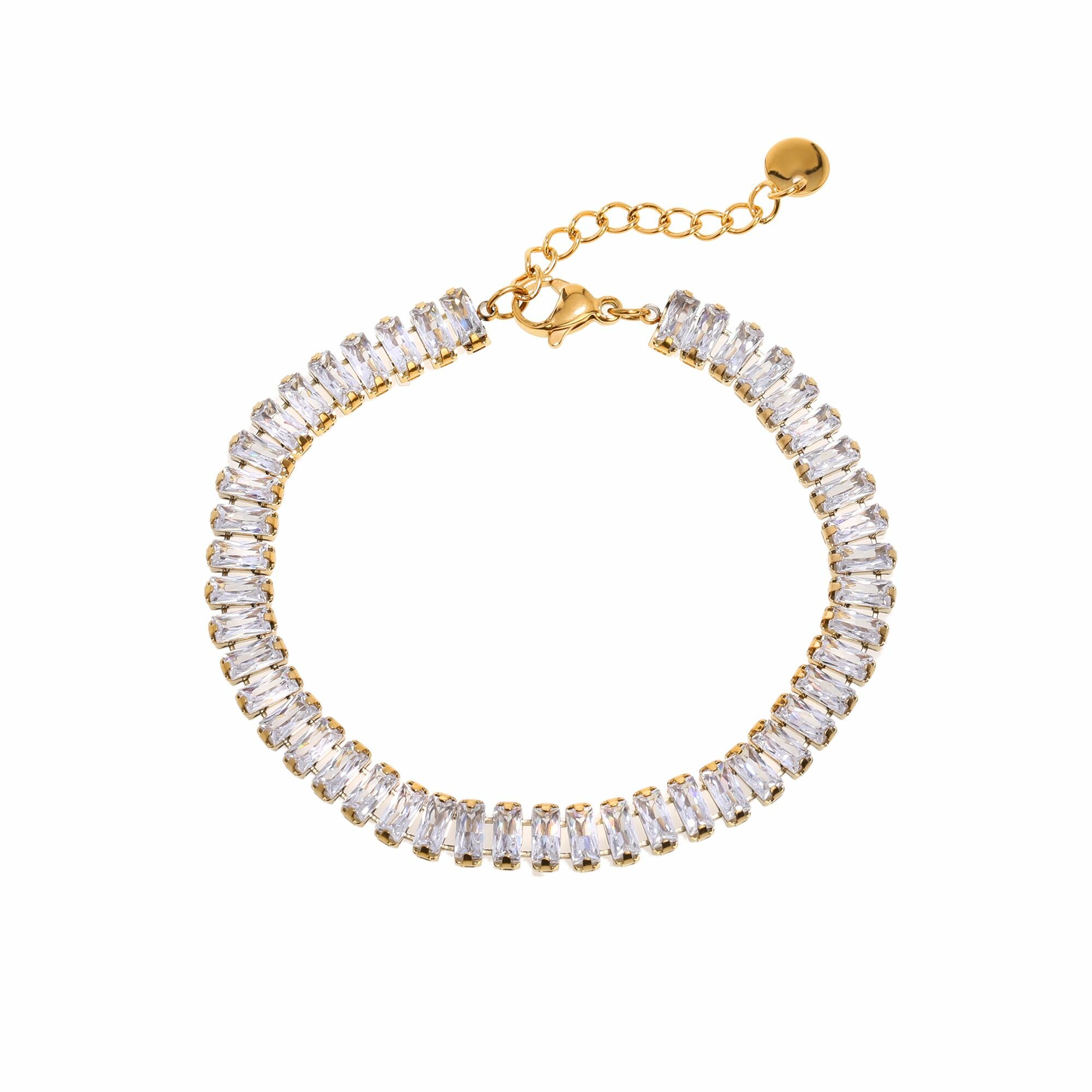 Браслет-цепочка, стразы