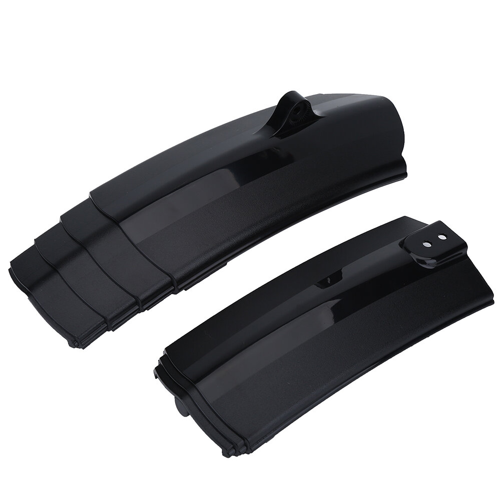 Велосипедные крылья (передние и задние) для горного и шоссейного велосипеда, с LED-подсветкой, черные.