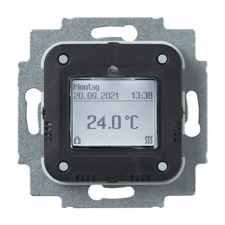 Терморегулятор Busch-Jaeger U-102 2CKA001032A0519, без выносного датчика, встраиваемый, 1 выход