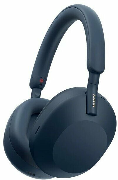 Беспроводные, полноразмерные наушники Sony WH-1000XM5, Blue, с шумоподавлением