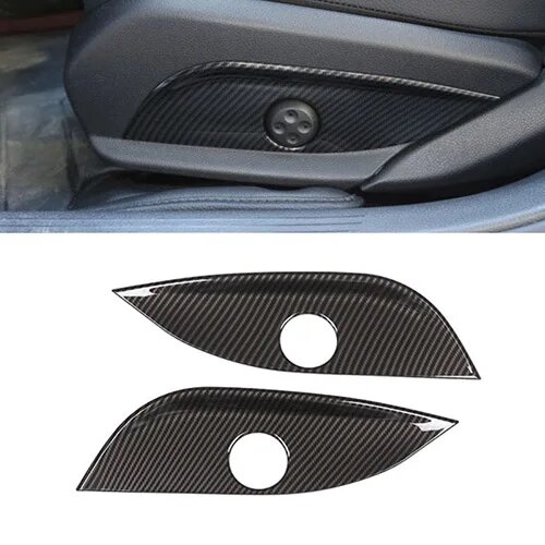 Накладка на кнопку регулировки сиденья Mercedes E/C/GLC/GLS, Carbon Style