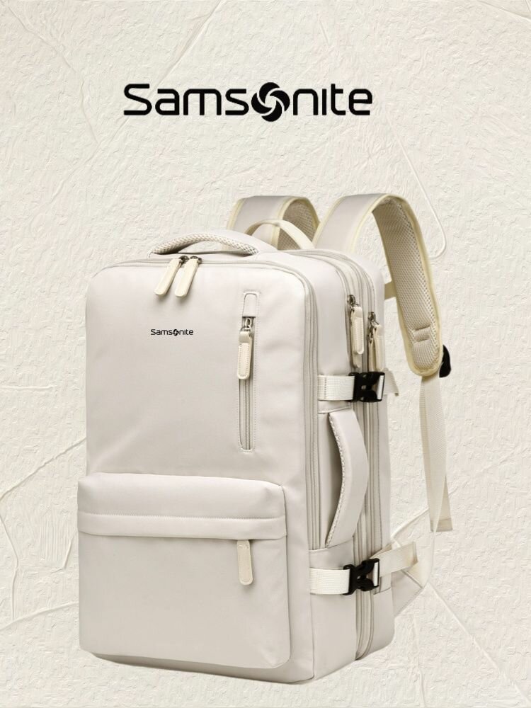Samsonite2024 новый стильный легкий дорожный рюкзак большой вместимости для мужчин и женщин, многофункциональный рюкзак расширения