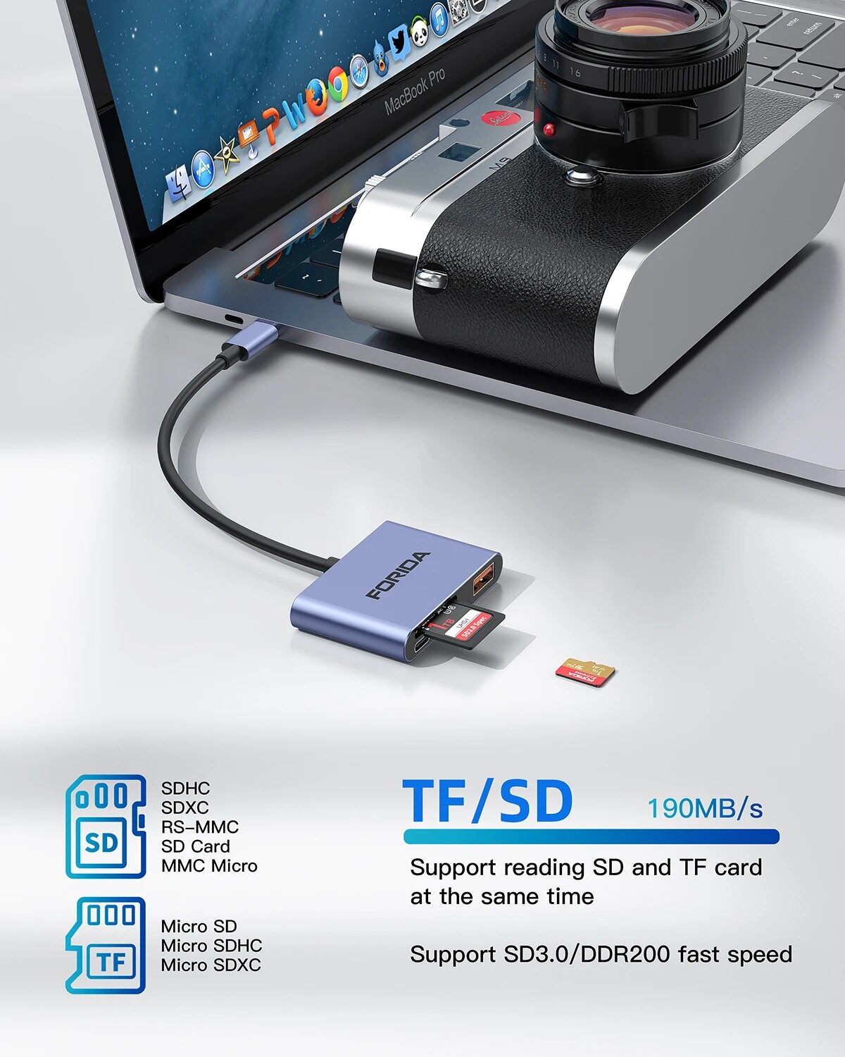 FORIDA 4в1 USB концентратор — фото 1
