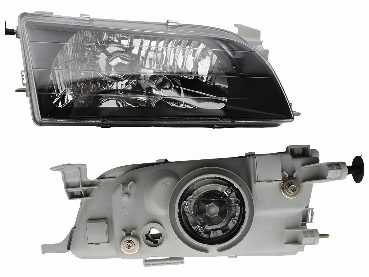 Фара правая, черный хрусталь для Тойота Королла арт ST2121193BR SAT