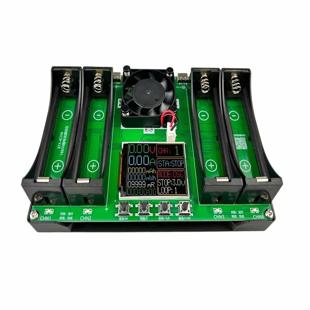 Тестер емкости литий-ионного аккумулятора 18650, автоматический тестер внутреннего сопротивления, мАч, МВтч, цифровой модуль определения мощности аккумулятора, 2/4 канала