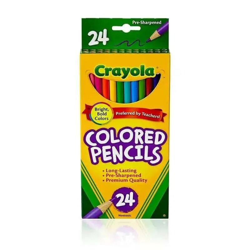 Crayola Набор карандашей, вид карандаша: Акварельный, Цветной, 24 шт.