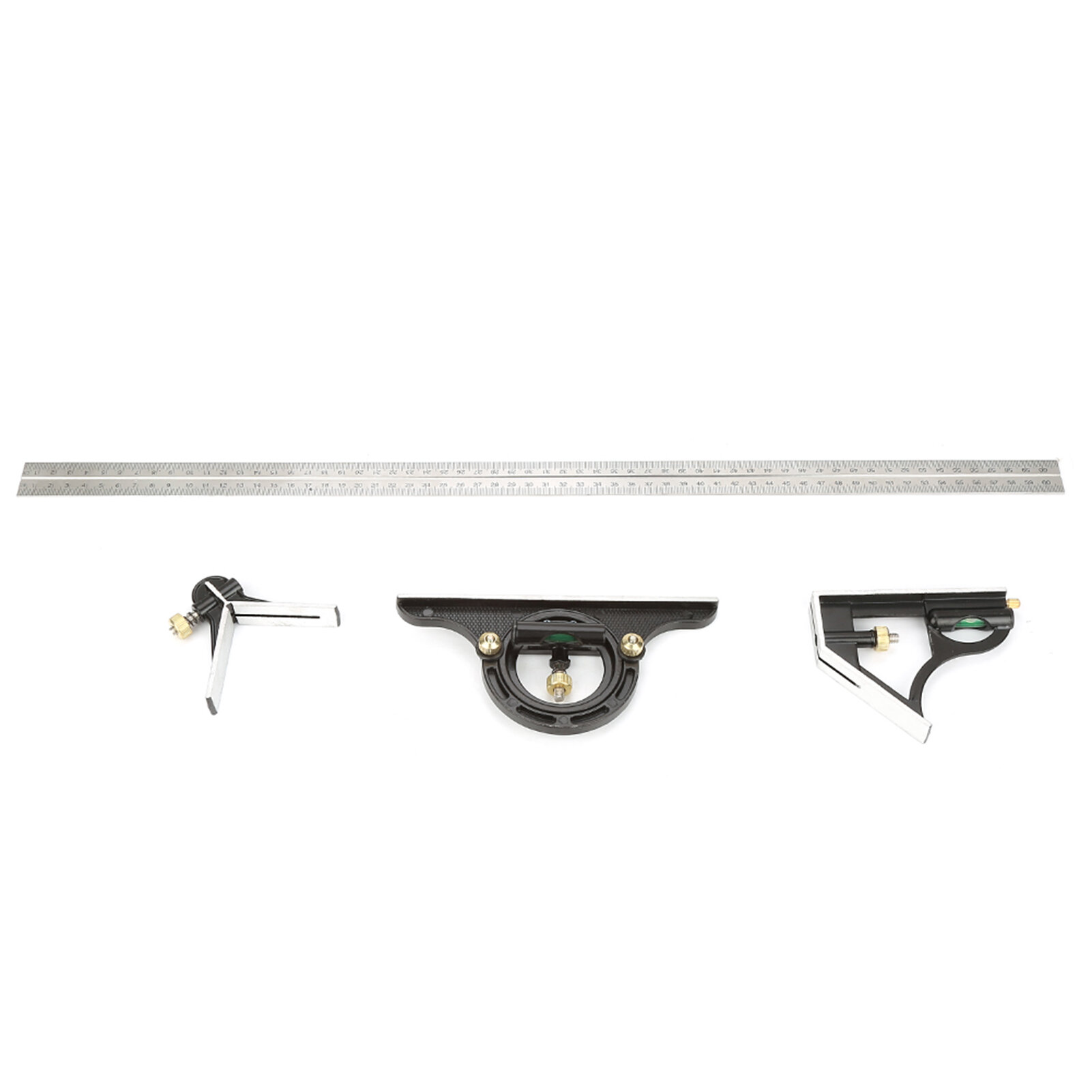 Металлическая регулируемая комбинированная угольная линейка, инженерный измерительный инструмент