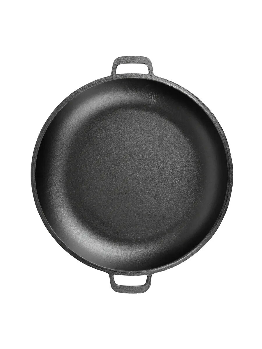 Сковорода Гардарика, чугунная, для всех видов плит, черная, 36см