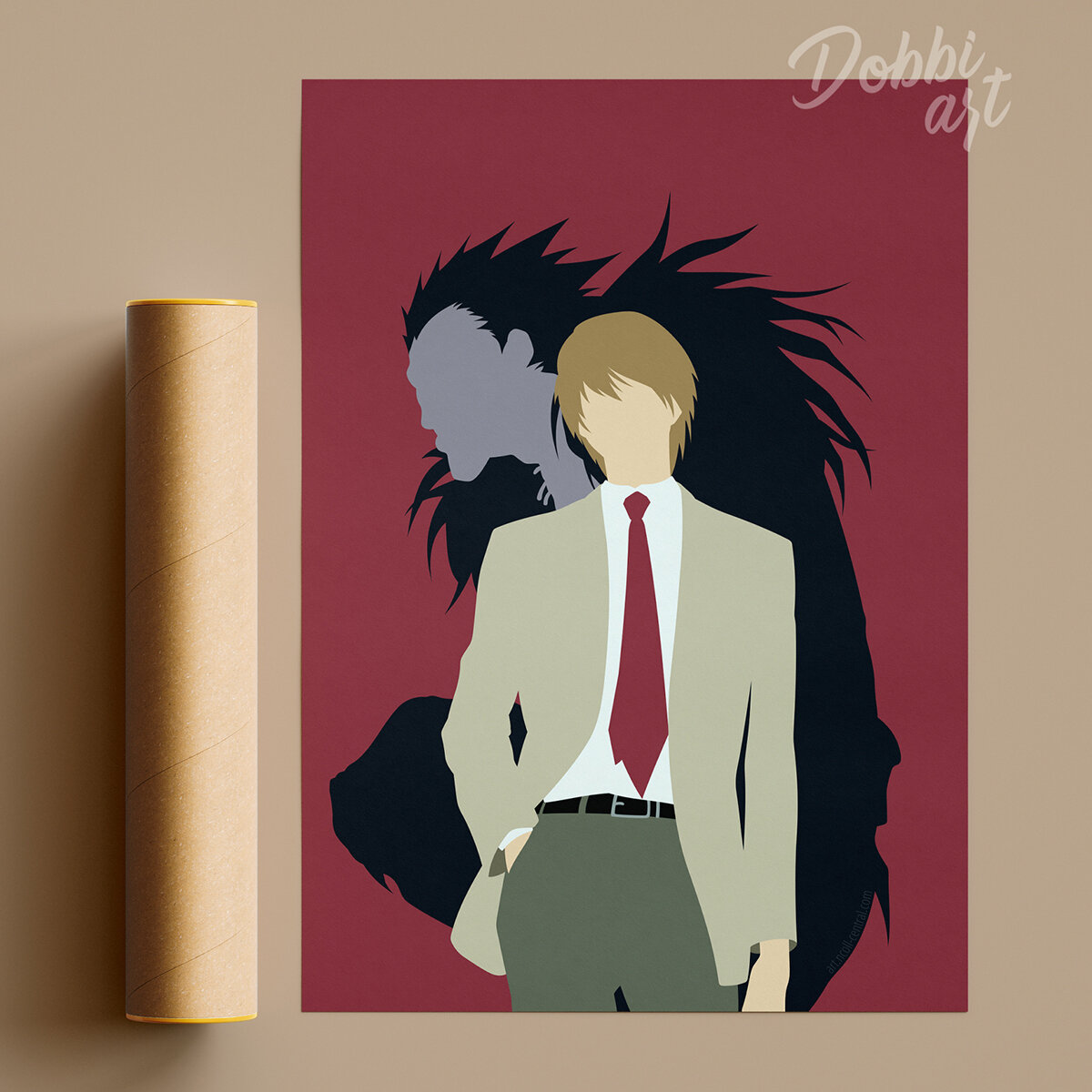 Постер Тетрадь смерти 60х80 см без рамы/ Аниме Манга Death Note Лайт Рюк/ Постер для дома, интерьера, декор на стену/ Плакат интерьерный Аниме, подарок парню, девушке