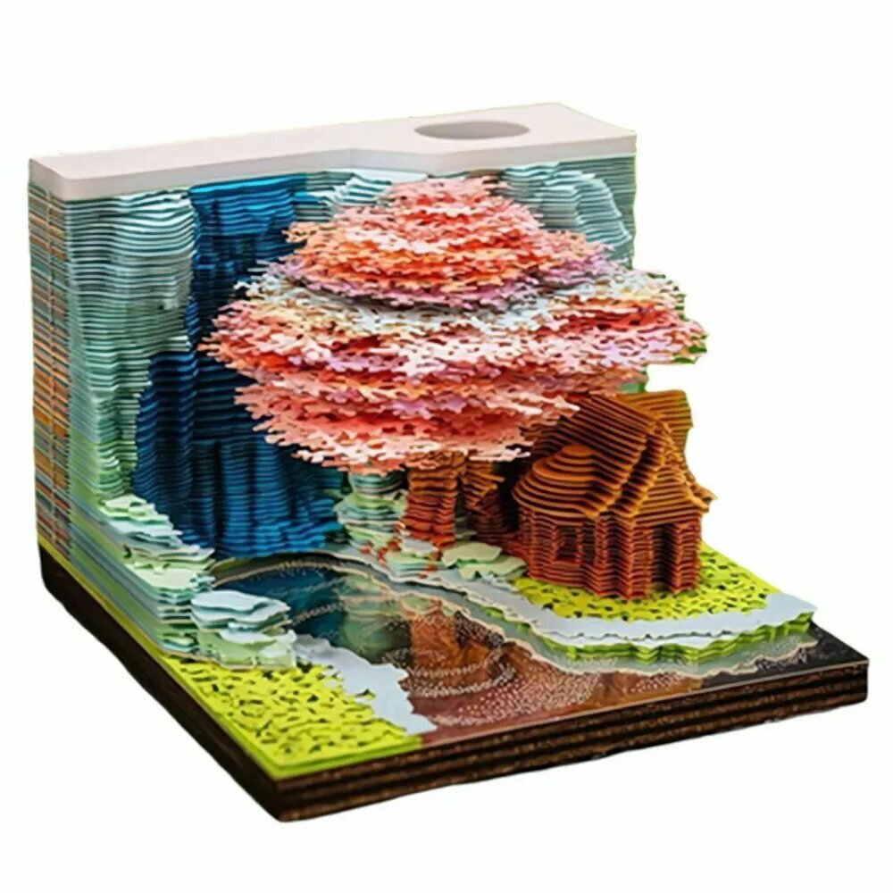 Календарь "Цветы и растения", 3D, голубой, 2025 год, настольный, скреплен скрепкой