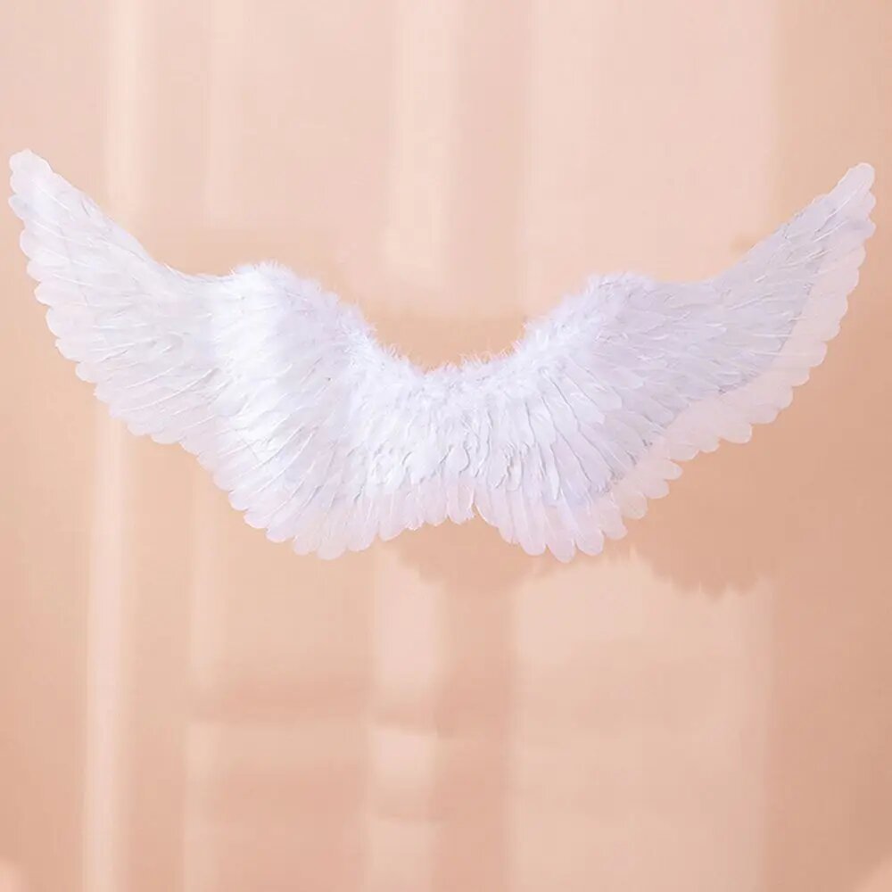 Женские крылья ангела из искусственного меха NBANLIKE черные/белые Белый, white-Large