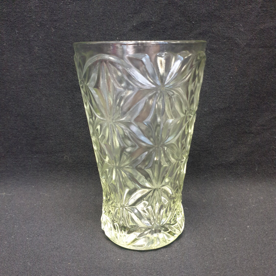 Ваза для цветов, Уршельский ФЗ, стекло, высота 19 см, 1 литр. Винтаж, СССР.