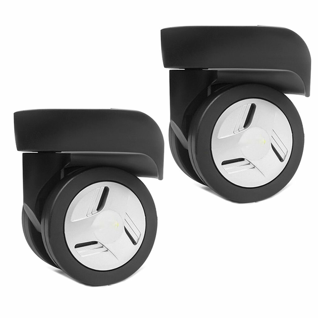 2 шт. сменные ролики для тележки, сверхмощные роликовые колеса багажной коробки, чемодана, поворотный комплект на 360 градусов SilentWheel