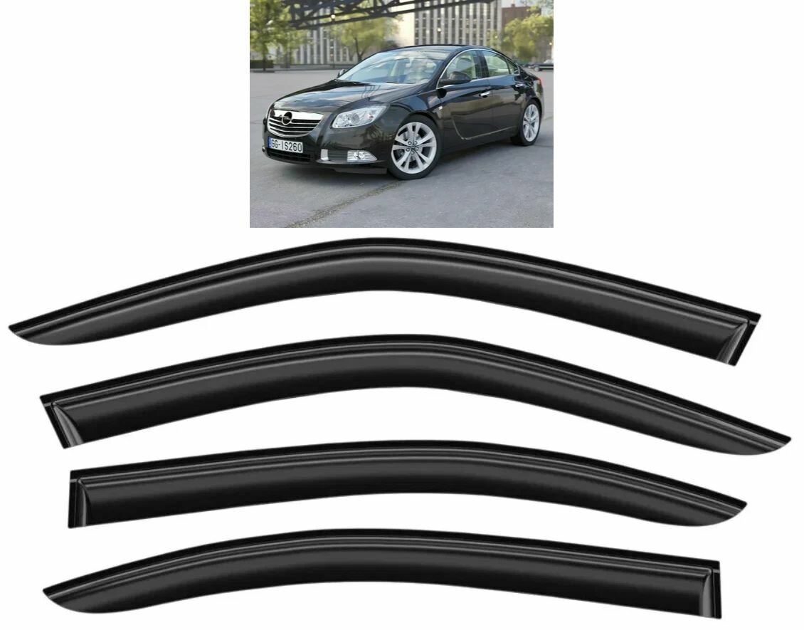 Дефлекторы боковых окон OPEL Insignia Опель Инсигния седан (2008-2013)