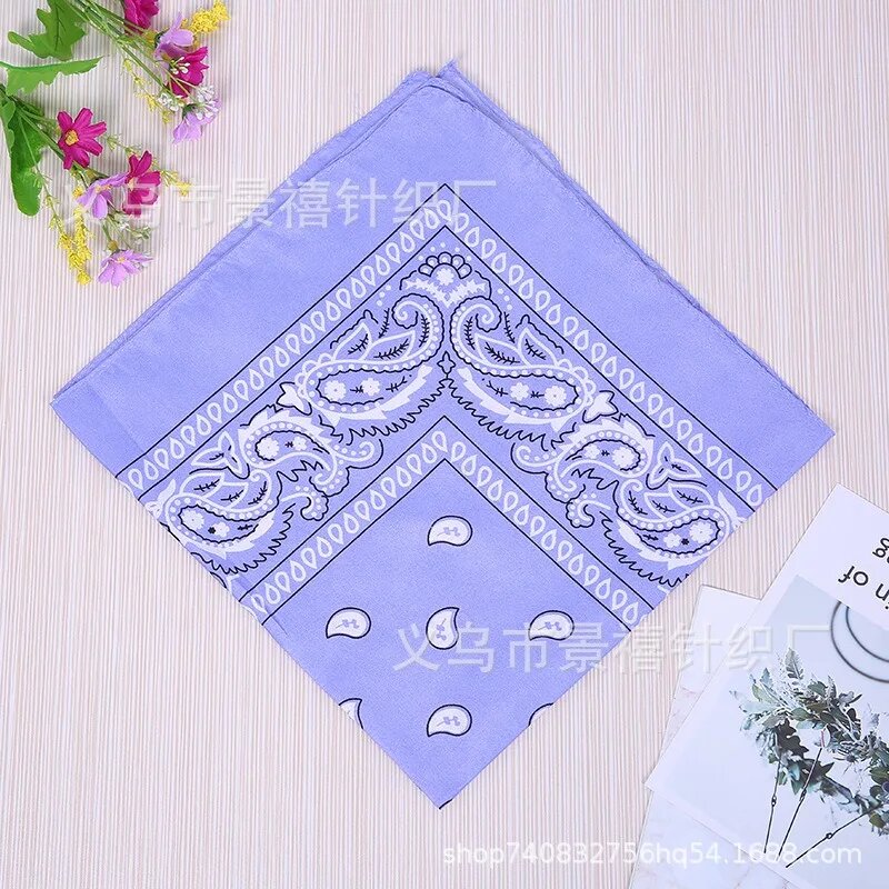 Бандана paisley NO.4, светло-фиолетовая