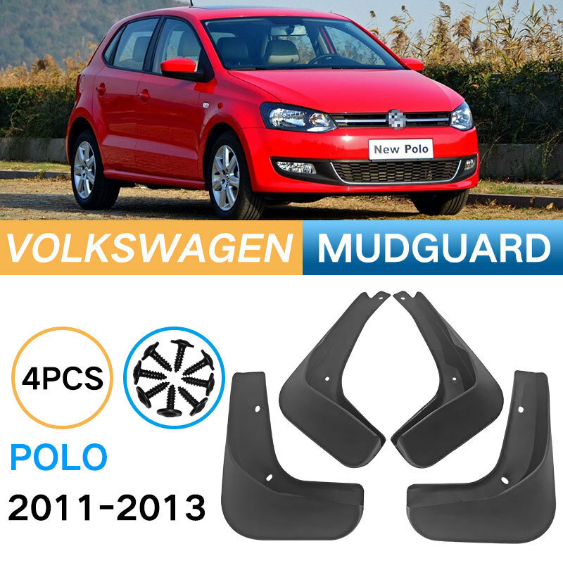 Volkswagen POLO 2011-2013, брызговик, автомобильная шина, мягкая резиновая брызговиковая плитка