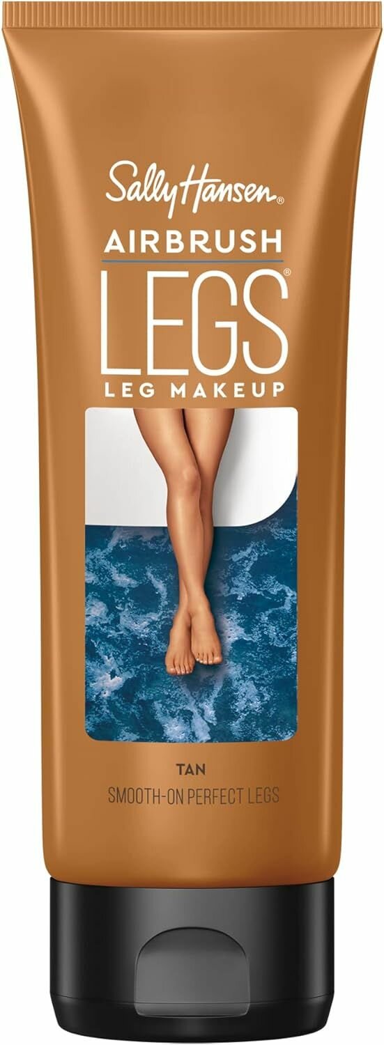 Sally Hansen Airbrush, Legs Tan, лосьон для макияжа ног, легкий загар, увлажнение и скрытие дефектов, 118 мл.