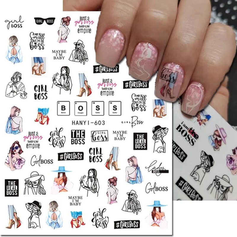Наклейки для ногтей Girl Boss CCHANYI603
